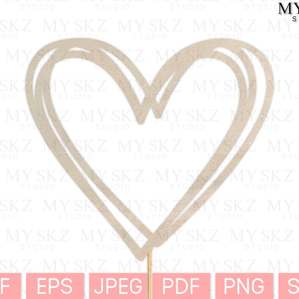 Heart Cake Topper - Etsy