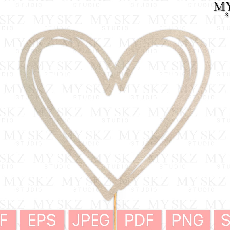 Heart Cake Topper - Etsy