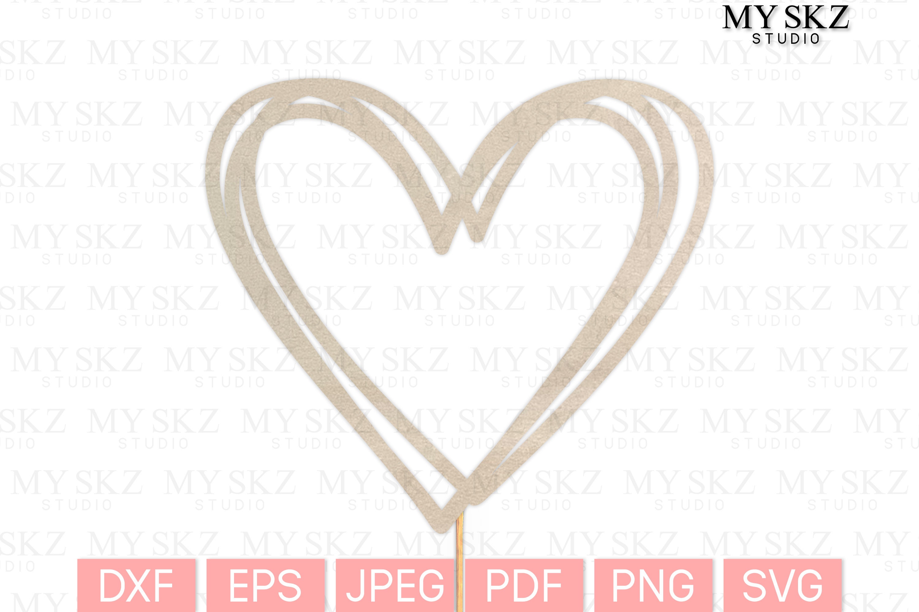 Heart Cake Topper Dxf, Eps, Jpeg, Pdf, Png, Svg Instant Digital ...
