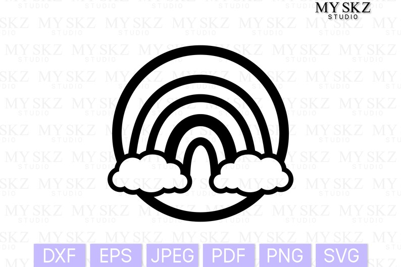 Rainbow Cake Topper Dxf, Eps, Jpeg, Pdf, Png, Svg Instant Digital ...