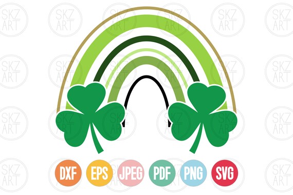 Clover Rainbow Dxf Eps Jpeg Pdf Png Svg Instant Digital | Etsy