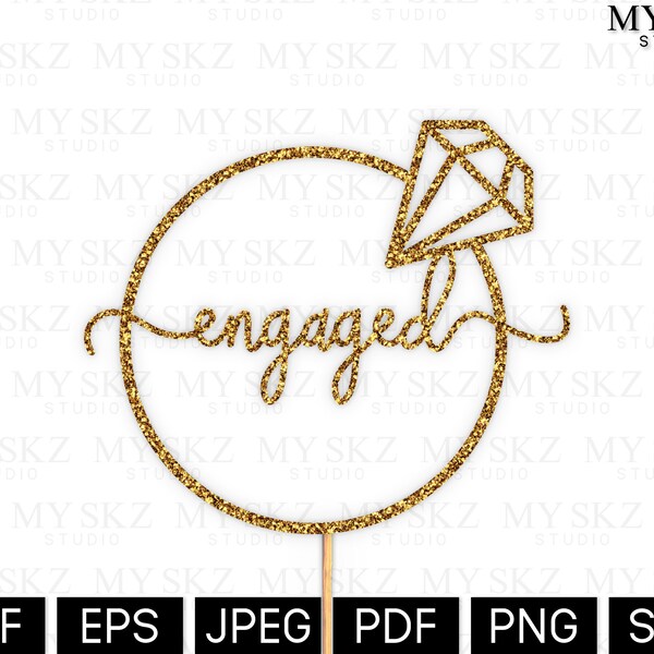 Engaged Topper - Etsy