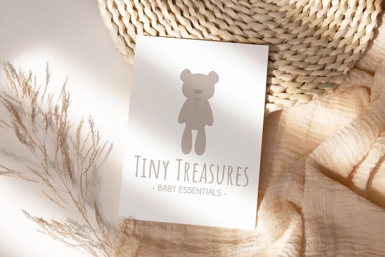 Premade Logo Design, Teddy Bear Logo, Baby Boutique Logo, Kids Boutique ...