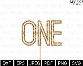 One SVG Download Birthday Cake Topper - Etsy