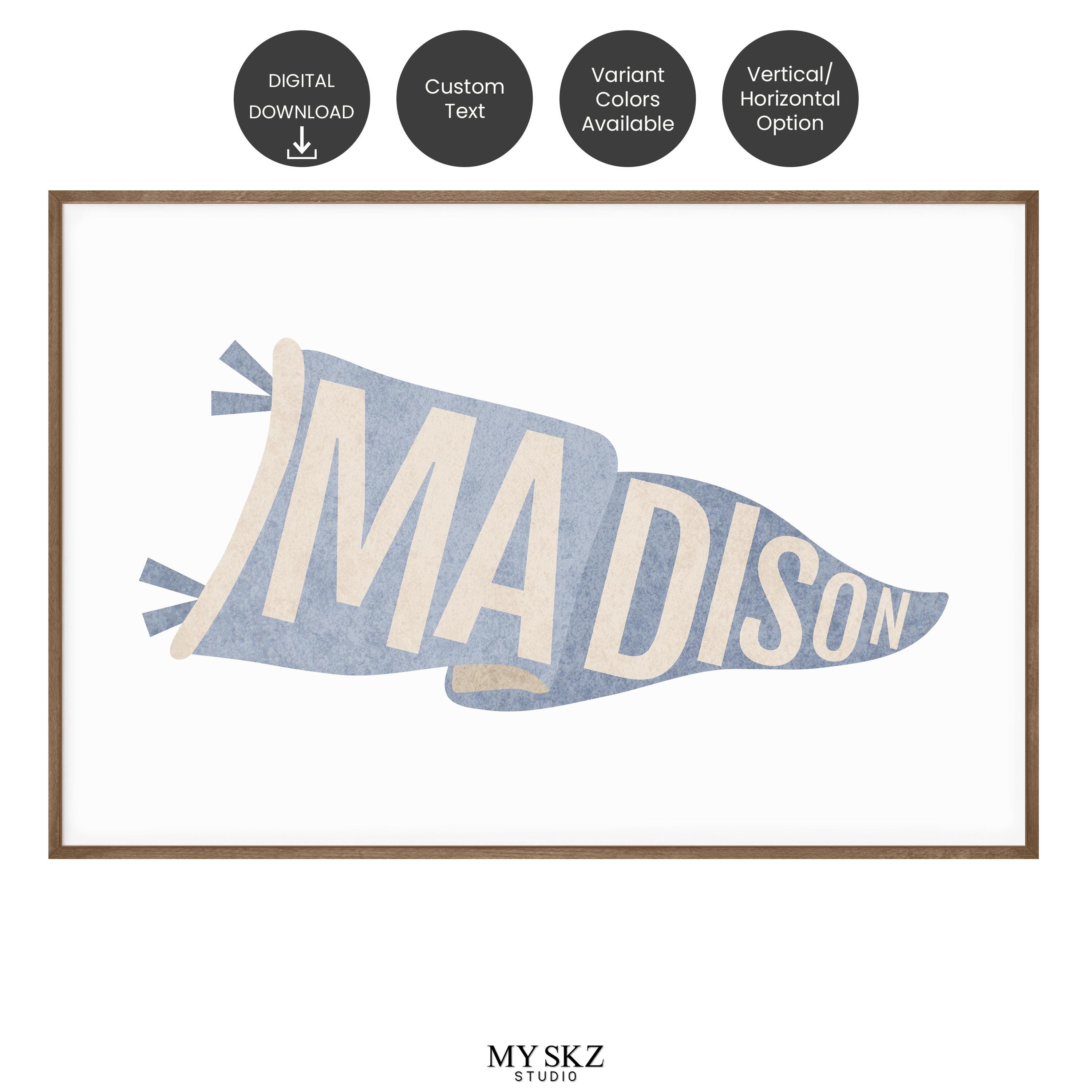 Personalised Name Pennant Flag Printable, Personalized Name Wall Art ...