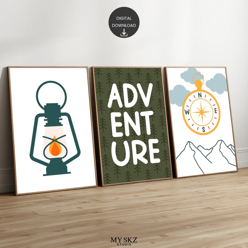 Adventure Wall Art Print, Mountain, Forest, Camping, Camp, Woodland ...