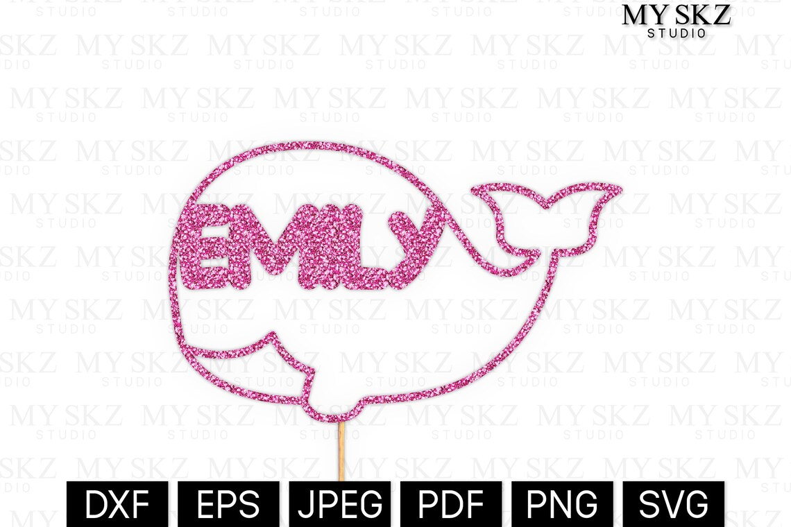Personalised Whale Cake Topper Dxf Eps Jpeg Pdf Png Svg - Etsy