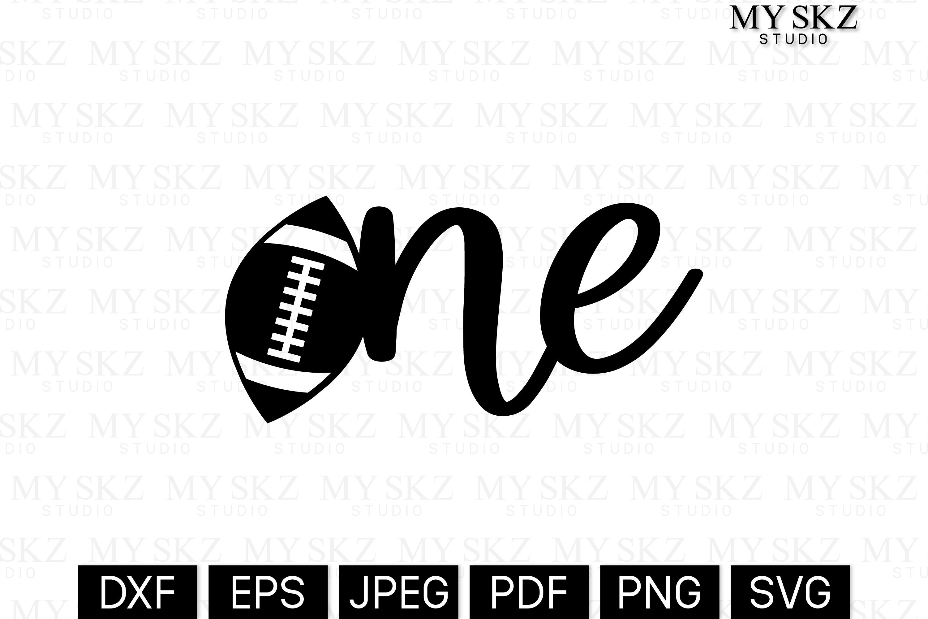 Football One Birthday Cake Topper Dxf, Eps, Jpeg, Pdf, Png, Svg Instant ...