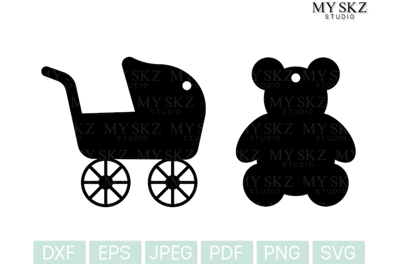Baby Gift Tag Bundle Dxf, Eps, Jpeg, Pdf, Png, Svg Instant Digital ...