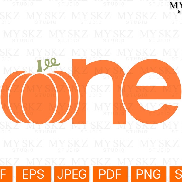One Pumpkin Svg File - Etsy