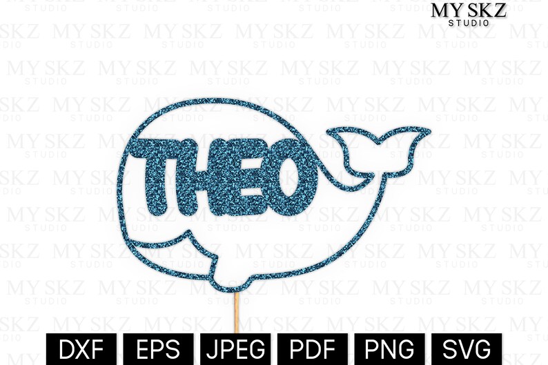 Personalised Whale Cake Topper Dxf Eps Jpeg Pdf Png Svg - Etsy