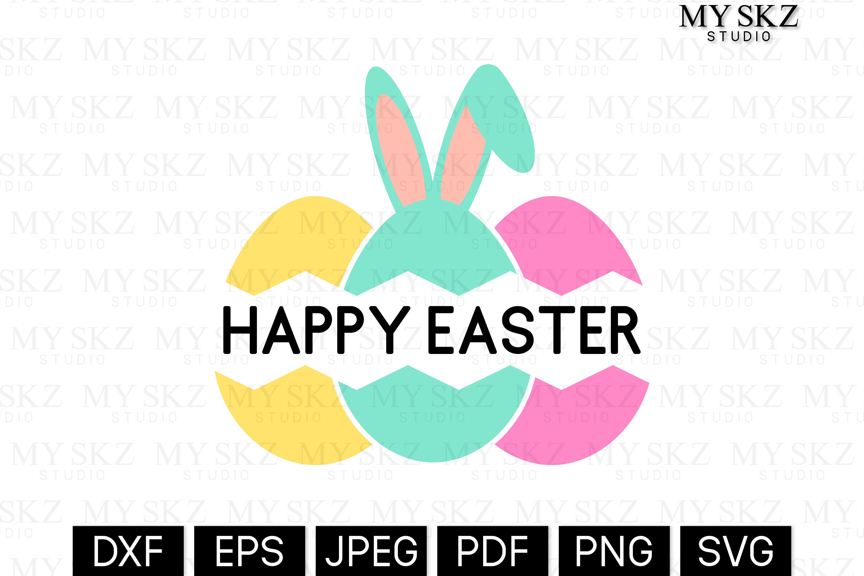 Happy Easter Egg Split Monogram Dxf, Eps, Jpeg, Pdf, Png, Svg Instant Digital Download Files - Etsy