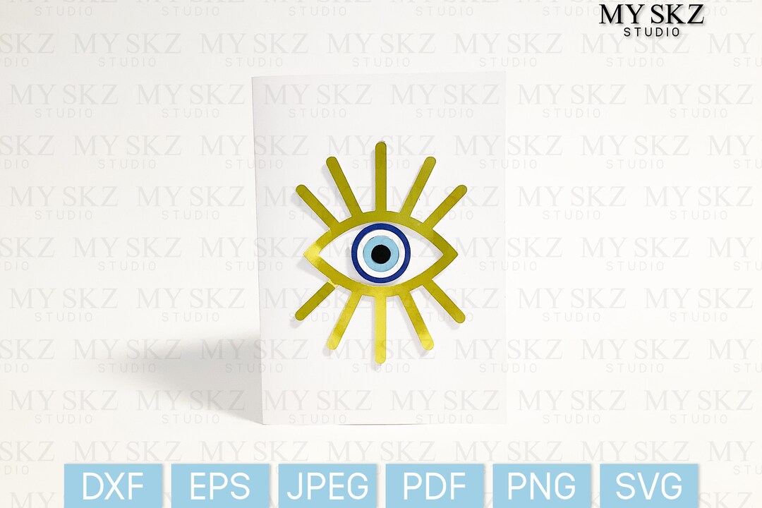 Evil Eye Card Dxf, Eps, Jpeg, Pdf, Png, Svg Instant Digital Download ...