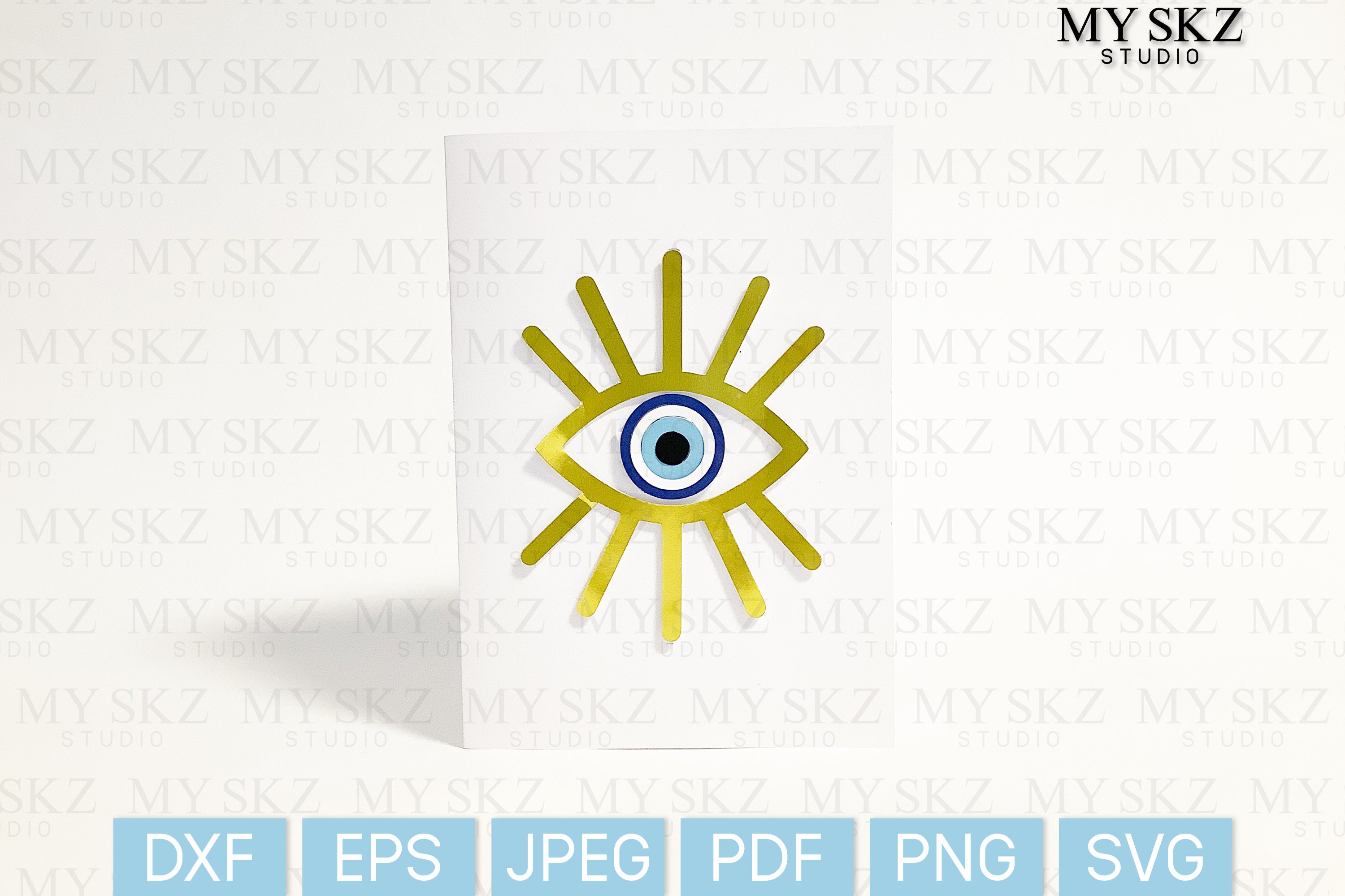 Evil Eye Card Dxf, Eps, Jpeg, Pdf, Png, Svg Instant Digital Download ...