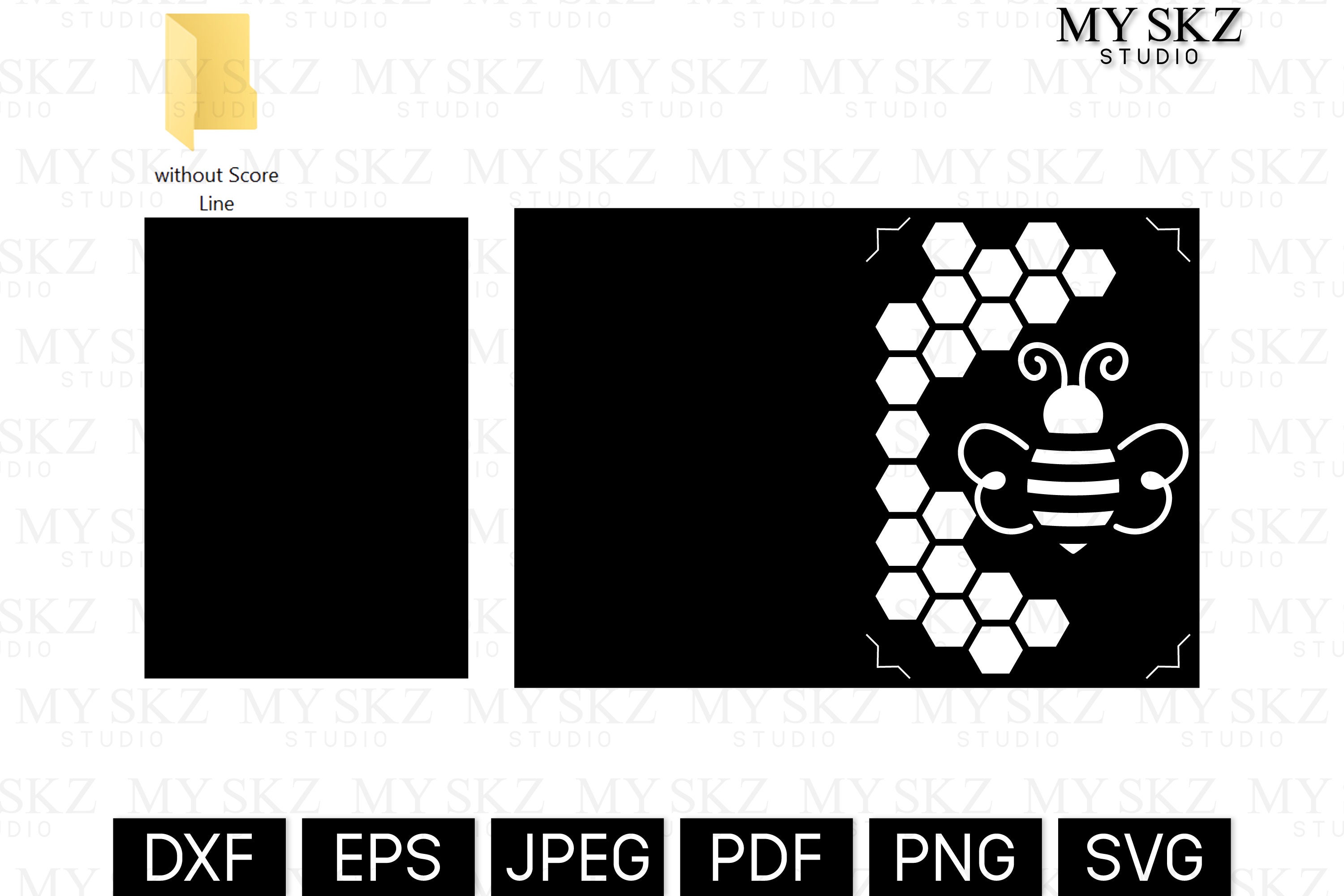 Bee Card Dxf, Eps, Jpeg, Pdf, Png, Svg Instant Digital Download Files ...