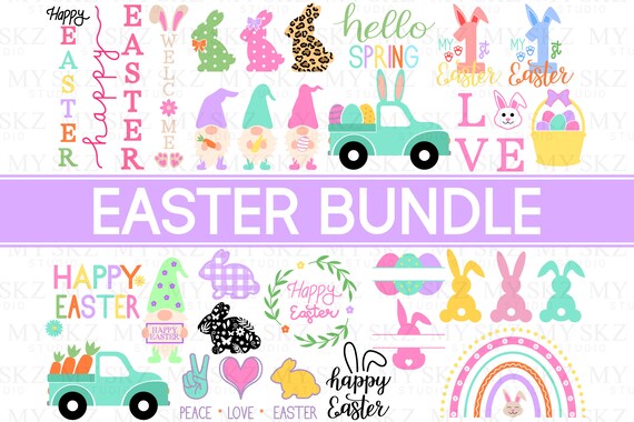 Easter Bundle Dxf Eps Jpeg Pdf Png Svg Instant Digital - Etsy