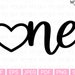 Heart One Birthday Cake Topper Dxf, Eps, Jpeg, Pdf, Png, Svg Instant ...