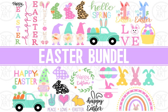 Easter Bundle Dxf Eps Jpeg Pdf Png Svg Instant Digital | Etsy