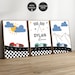Road Map Racing Car Prints, Custom Name Print, Set of 3 Wall Art Prints ...