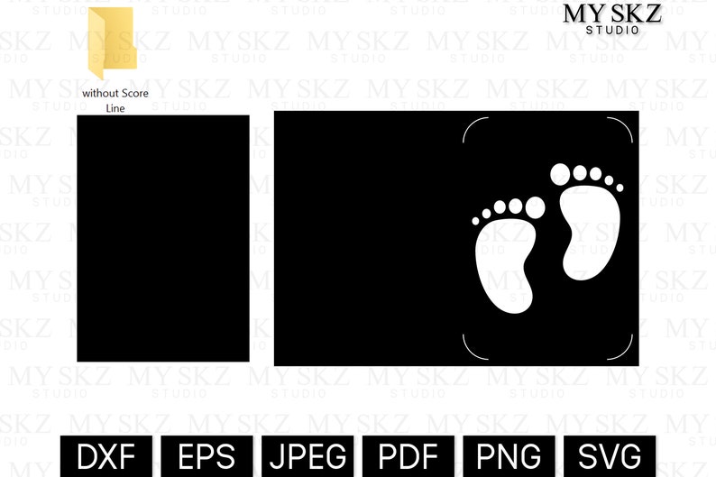 Baby Feet Card Dxf Eps Jpeg Pdf Png Svg Instant Digital - Etsy