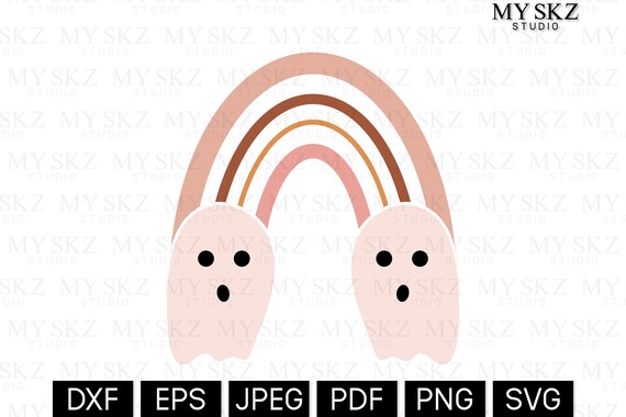 Ghosts Rainbow Dxf Eps Jpeg Pdf Png Svg Instant Digital - Etsy