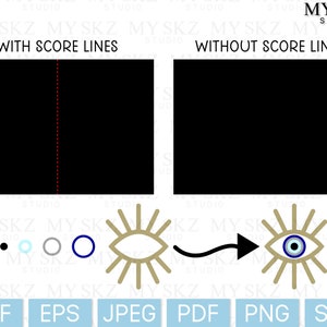 Evil Eye Card Dxf, Eps, Jpeg, Pdf, Png, Svg Instant Digital Download ...