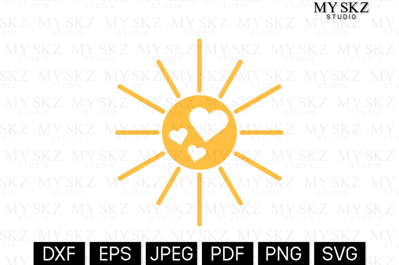 Sun Dxf, Eps, Jpeg, Pdf, Png, Svg Instant Digital Download Files - Etsy ...