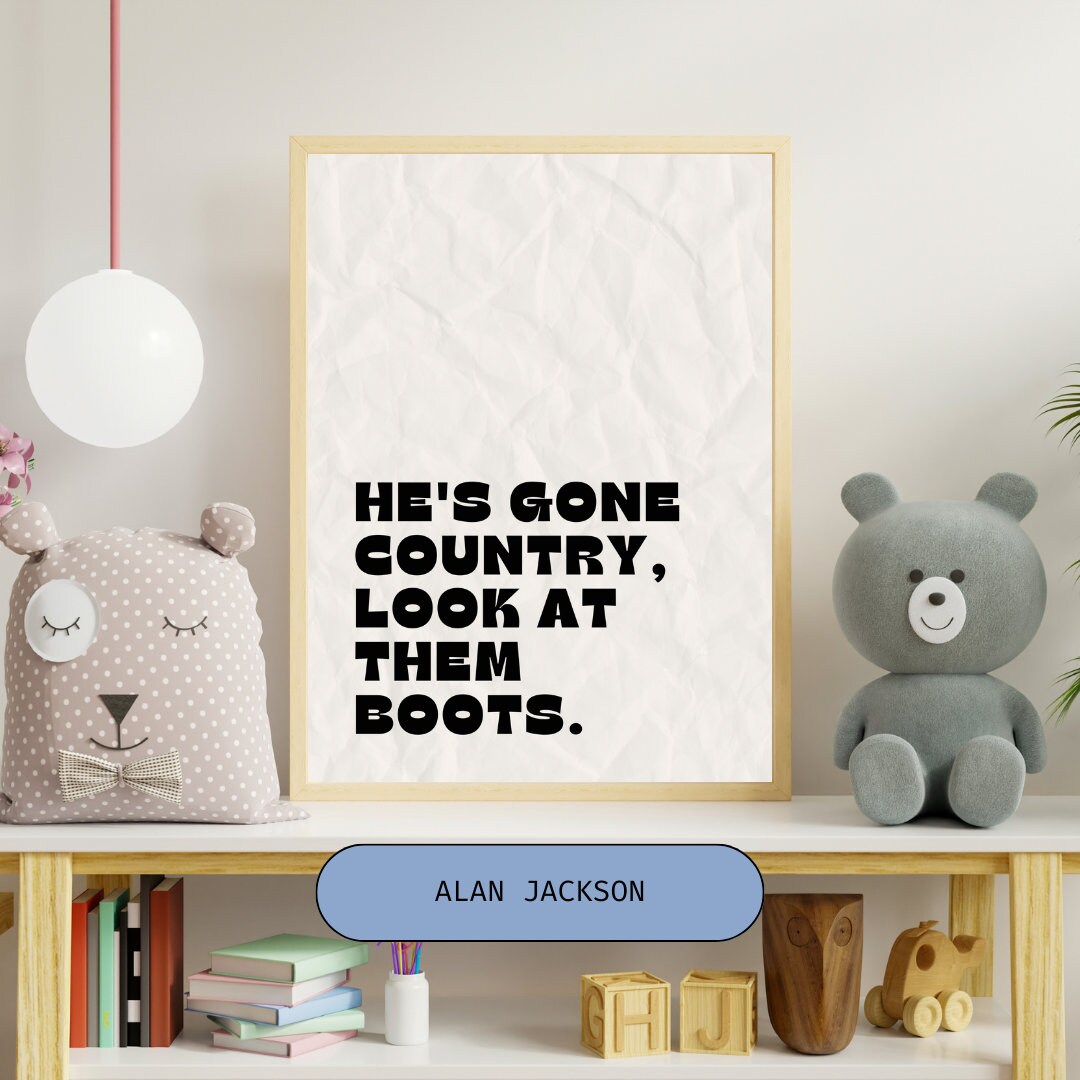 90's Country Song Lyrics Wall Art | 90's Country Songs | Digital Wall ...