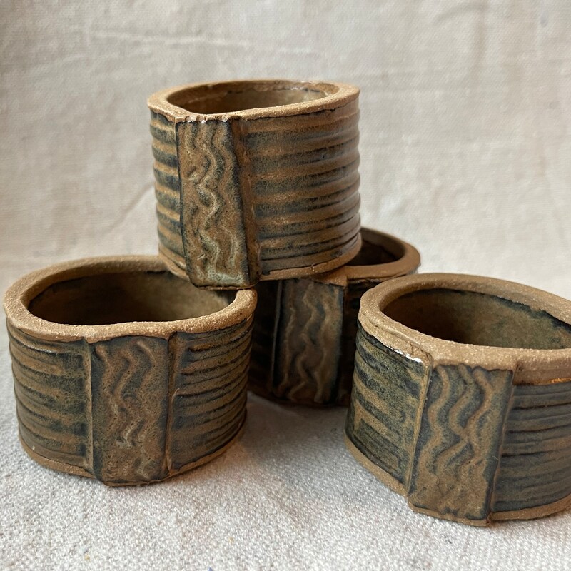 Pottery Napkin Rings - Etsy