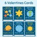 Space Valentine Cards Printable Instant Download Kids Valentines School ...