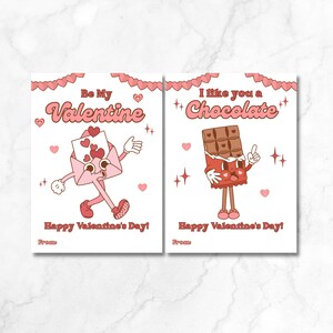 Retro Valentine Cards - Printable - Kids Valentines - School Valentine ...