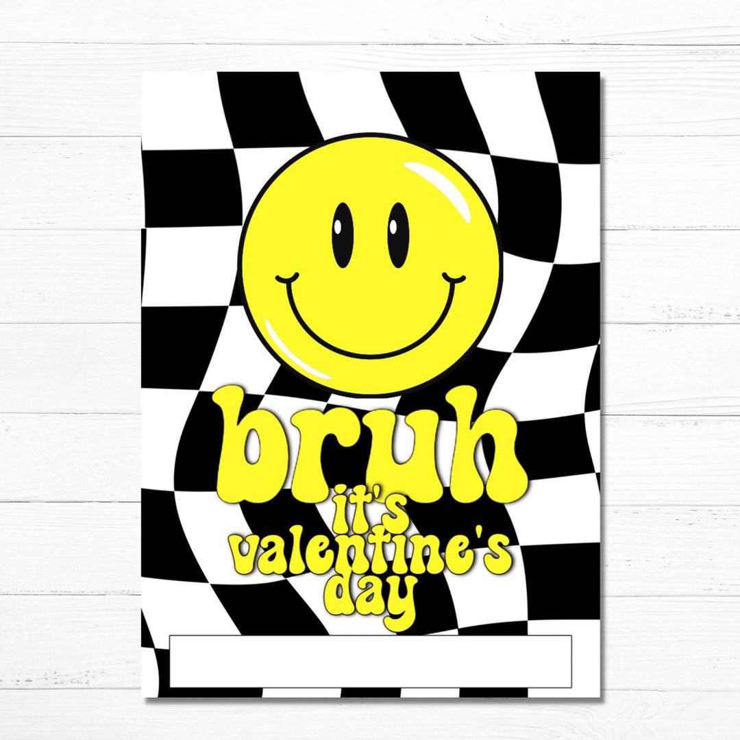 Bruh Valentine Cards - Printable - Boys Valentines - Digital Download ...