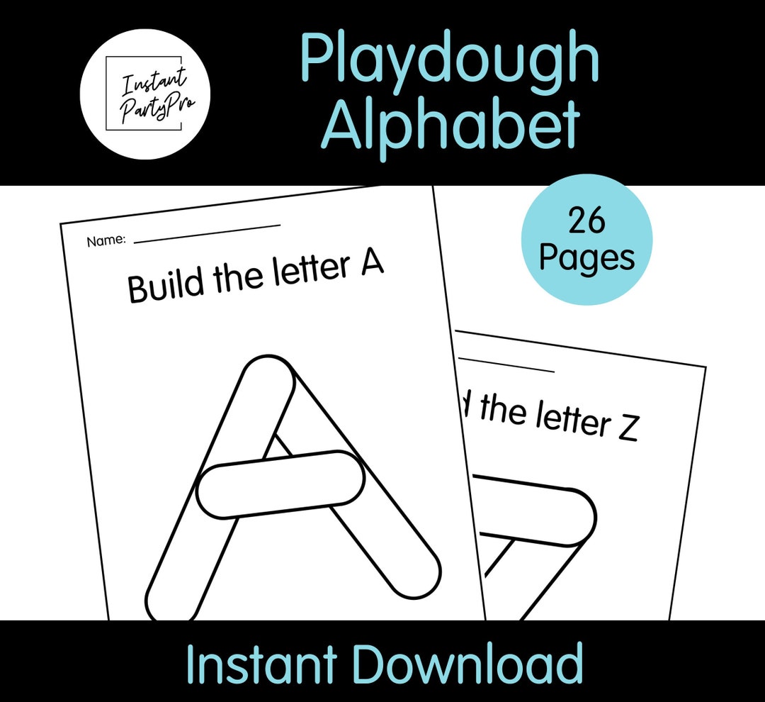 Alphabet Worksheets, Printable, Playdough, Kindergarten, Preschool ...