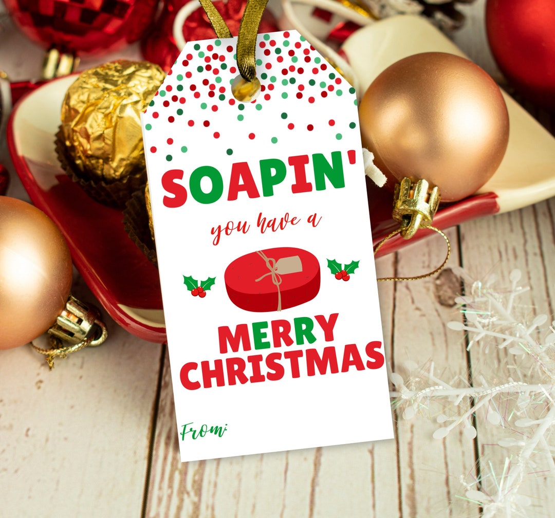 Soap Gift Tag - Printable - Christmas - Favor Tag - Instant Download ...