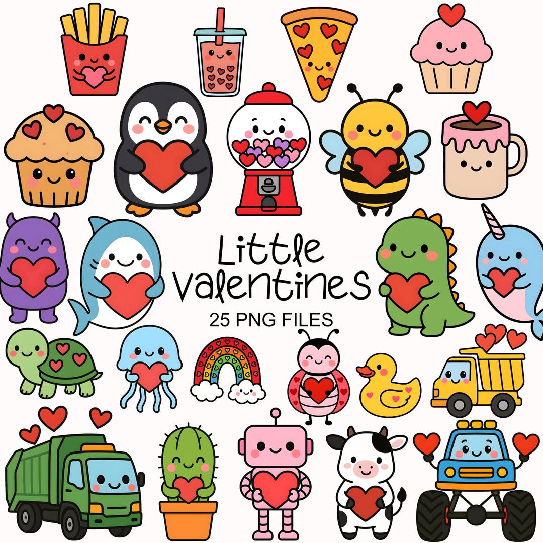 Lindo clipart de San Valentín - San Valentín Png - Ilustración del Día ...