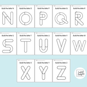 Alphabet Worksheets, Printable, Playdough, Kindergarten, Preschool ...