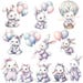 Baby Bunny Clipart - Watercolor - Girl Nursery Clipart - Rabbit Png ...