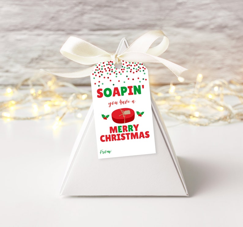 Soap Gift Tag Printable Christmas Favor Tag Instant Download Gift Tag ...