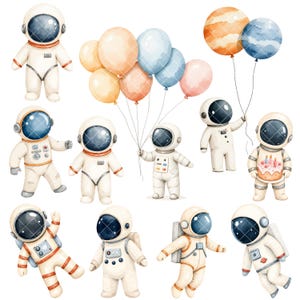 Cute Astronaut Clipart - Watercolor - Outer Space Png - High Quality ...
