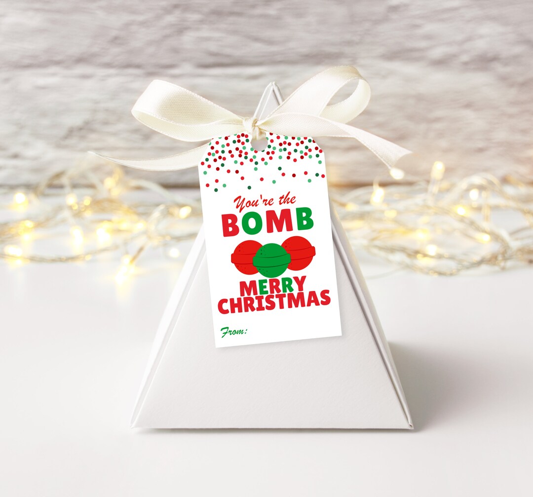 Bath Bomb Gift Tag - Printable - Christmas - Favor Tag - Instant ...