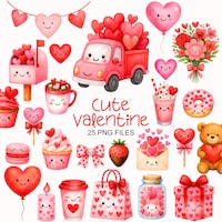 Cute Love Bug PNG Clipart Bundle, Transparent Backgrounds, Digital ...