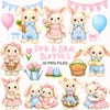 Easter Bunny Clip Art, Rabbit Clipart, Chocolate Bunny, PNG, EPS ...