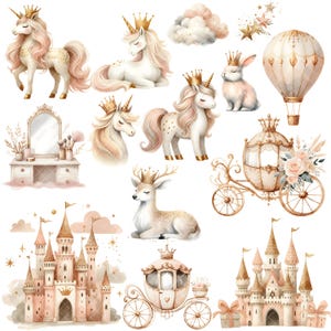 Cute Princess Clipart - Watercolor - Fairytale Png - High Quality ...