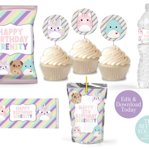 Birthday Party Bundle Editable Printable Party Package - Etsy