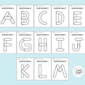 Alphabet Worksheets, Printable, Playdough, Kindergarten, Preschool ...