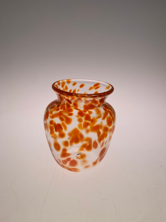 Indoor Planters Home & Living Red Glass Posey Pot Handblown Flower Bud ...