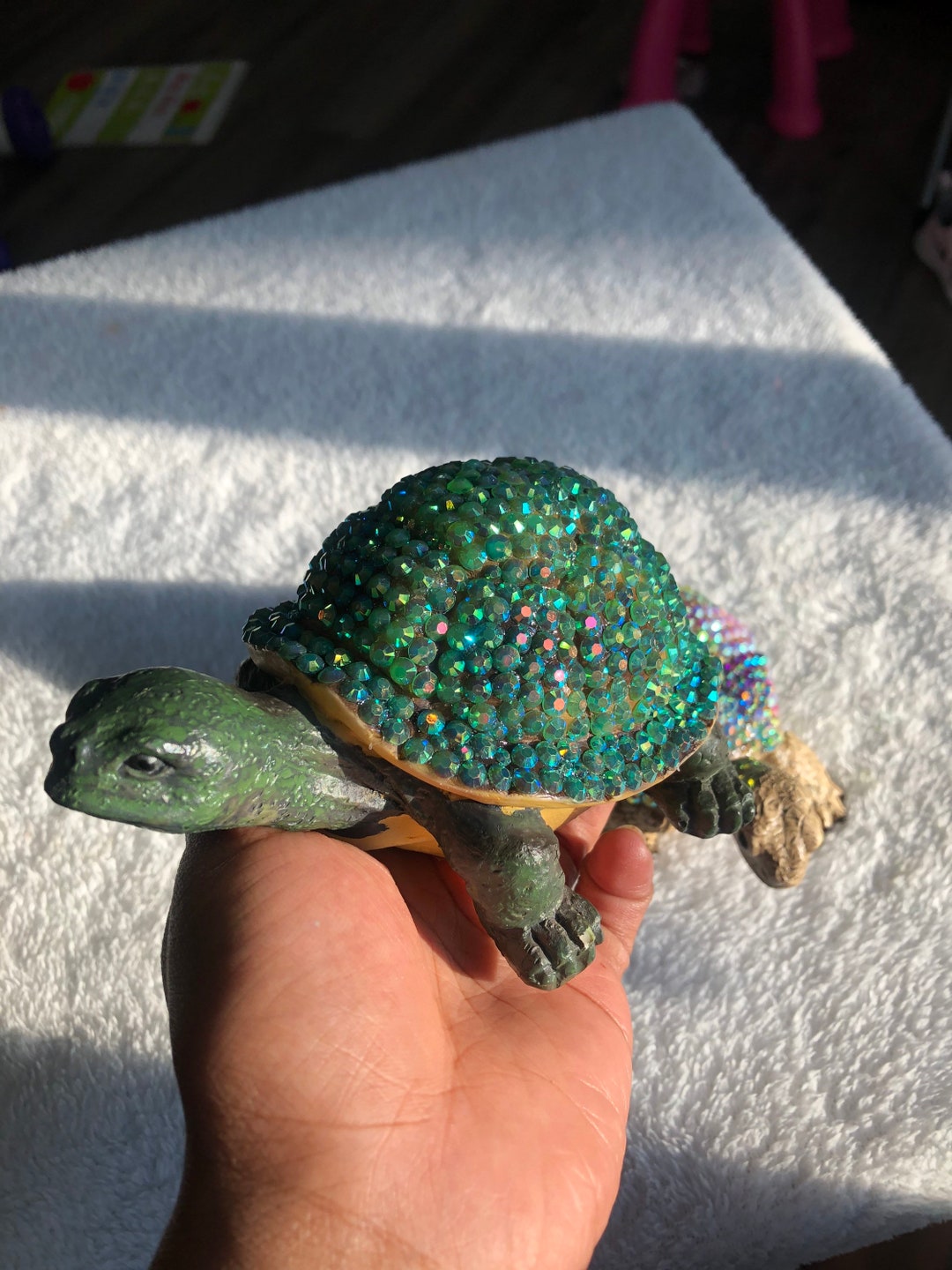 Hand Crafted Blinged Turtle - Etsy