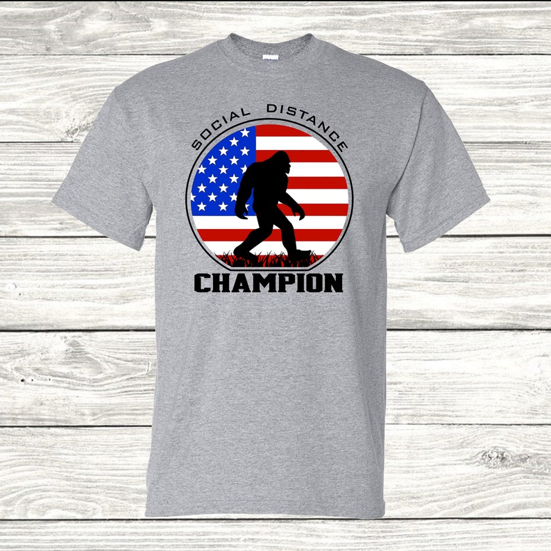 Bigfoot Social Distance Champion SVG PNG DXF - Etsy