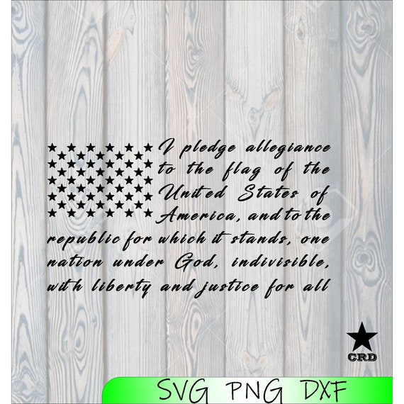 Pledge of Allegiance American Flag SVG PNG DXF - Etsy