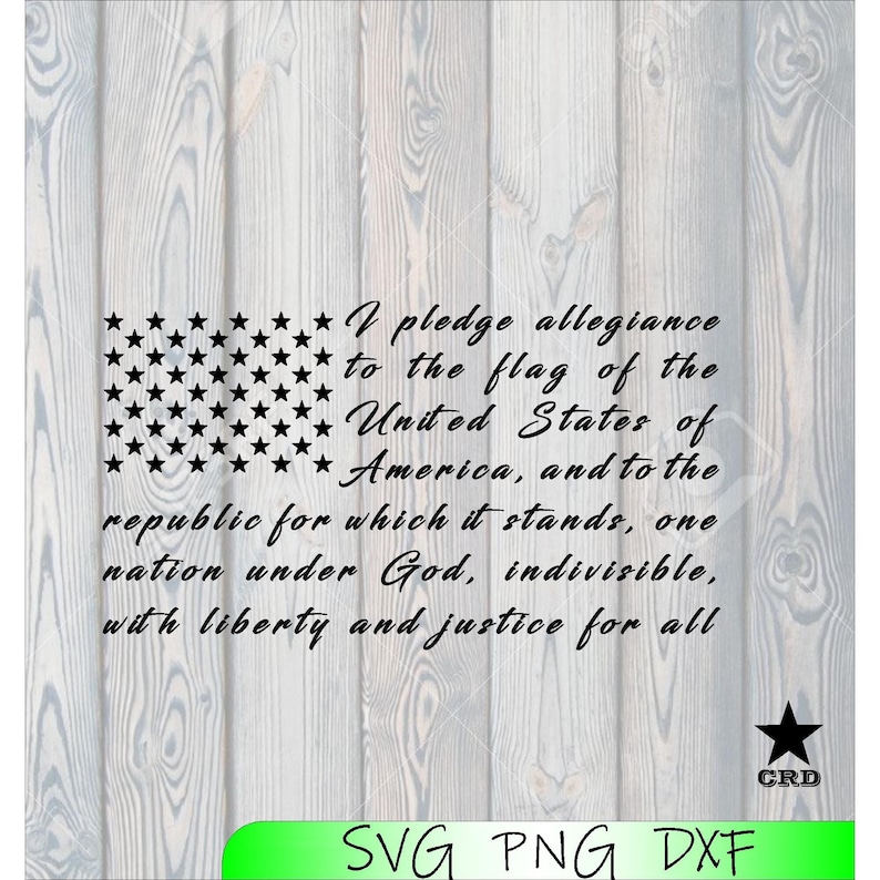 Pledge of Allegiance American Flag SVG PNG DXF - Etsy